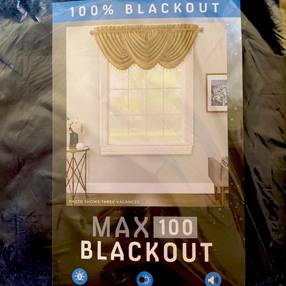 Design | Waterfall Valances With Fringe 57in W X 41inl Blackout Set 4 ...